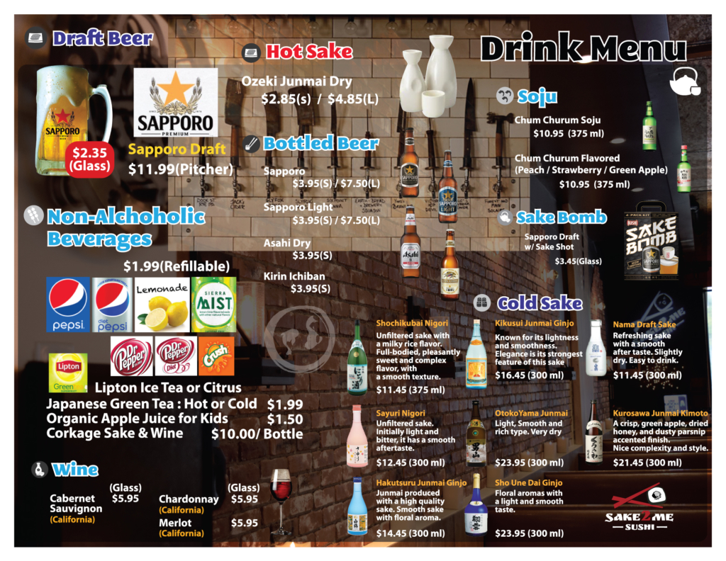 Menu with Price | sake2me