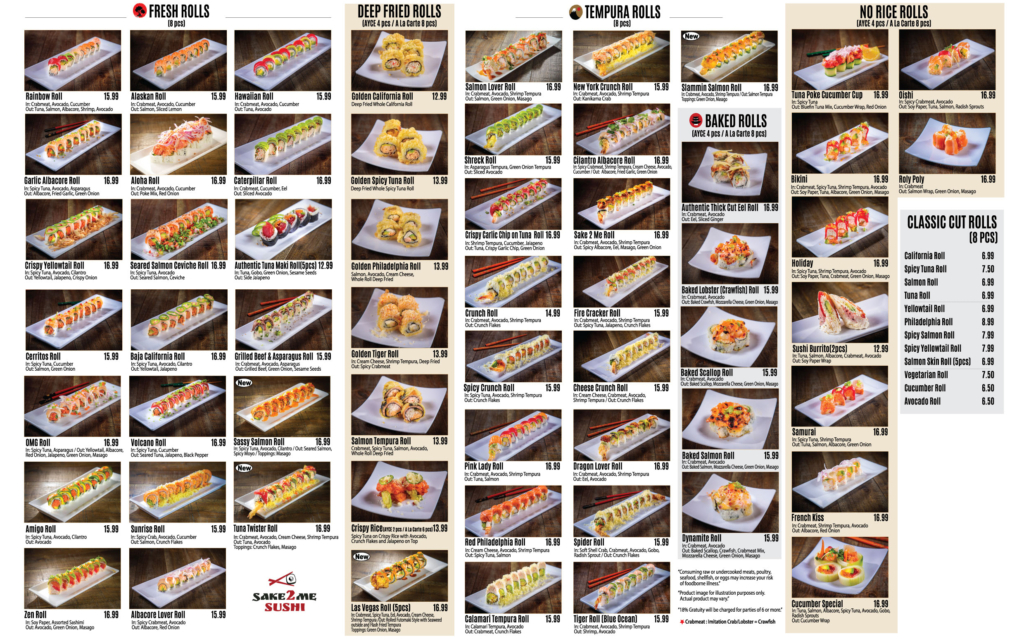 Menu with Price | sake2me